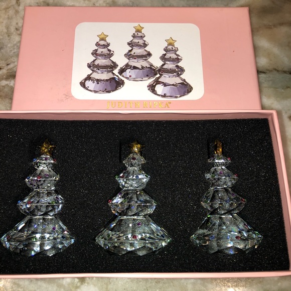 Judith Ripka | Holiday | Judith Ripka Crystal Christmas Tree Set Of 3 ...